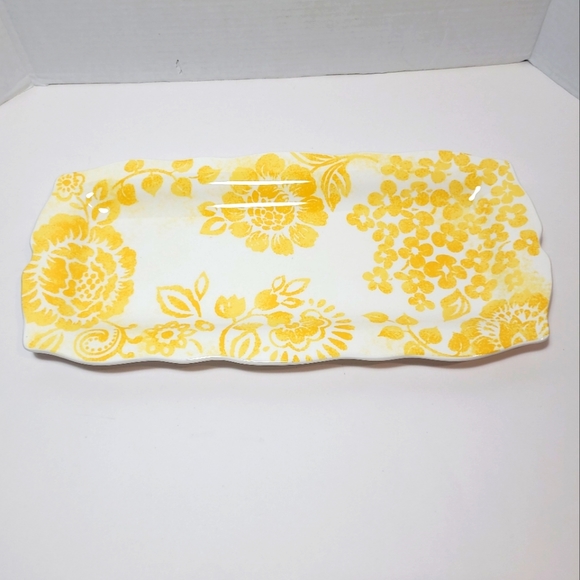 Pier 1 | Dining | Chloe Floral Ironstone Pier Rectangular Serving Platter | Poshmark